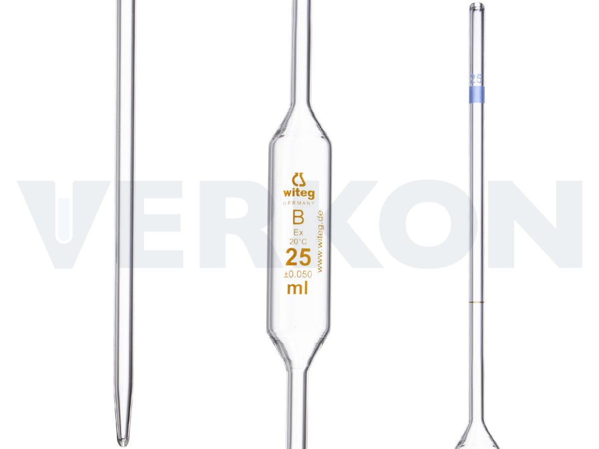 Nedělené skleněné pipety - VERKON